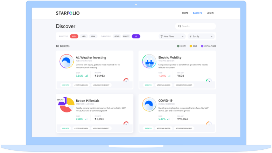 Starfolio: Stock Baskets by Investment Experts